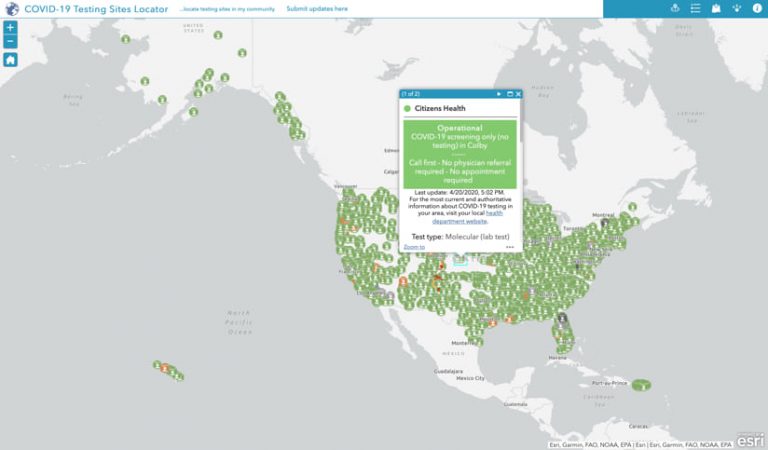 GISCorps Builds an Authoritative Map of COVID-19 Testing Sites GISCorps Builds an Authoritative Map of COVID-19 Testing Sites