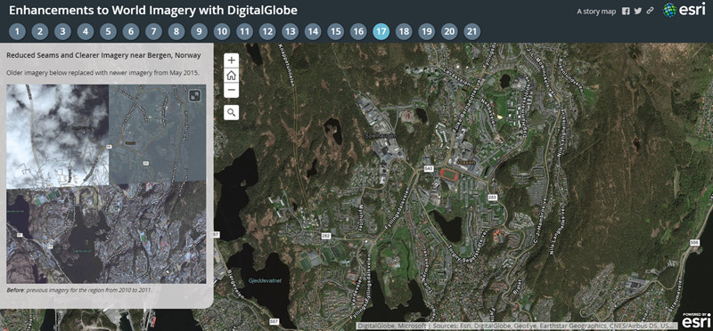 World Imagery Updated with more DigitalGlobe and Community Imagery World Imagery Updated with more DigitalGlobe and Community Imagery