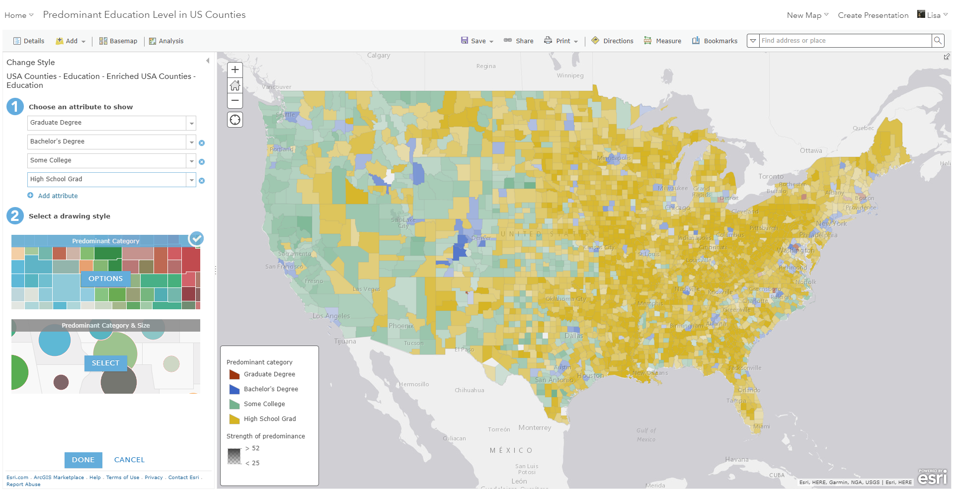 Map Multiple Attributes at Once using Predominance Map Multiple Attributes at Once using Predominance