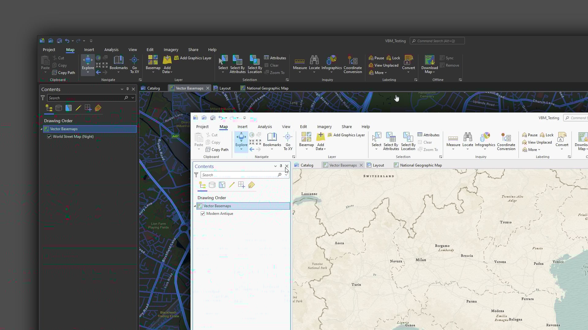Working With Esri Vector Basemaps In Arcgis Pro Loading Sharing And Exporting Basemaps In