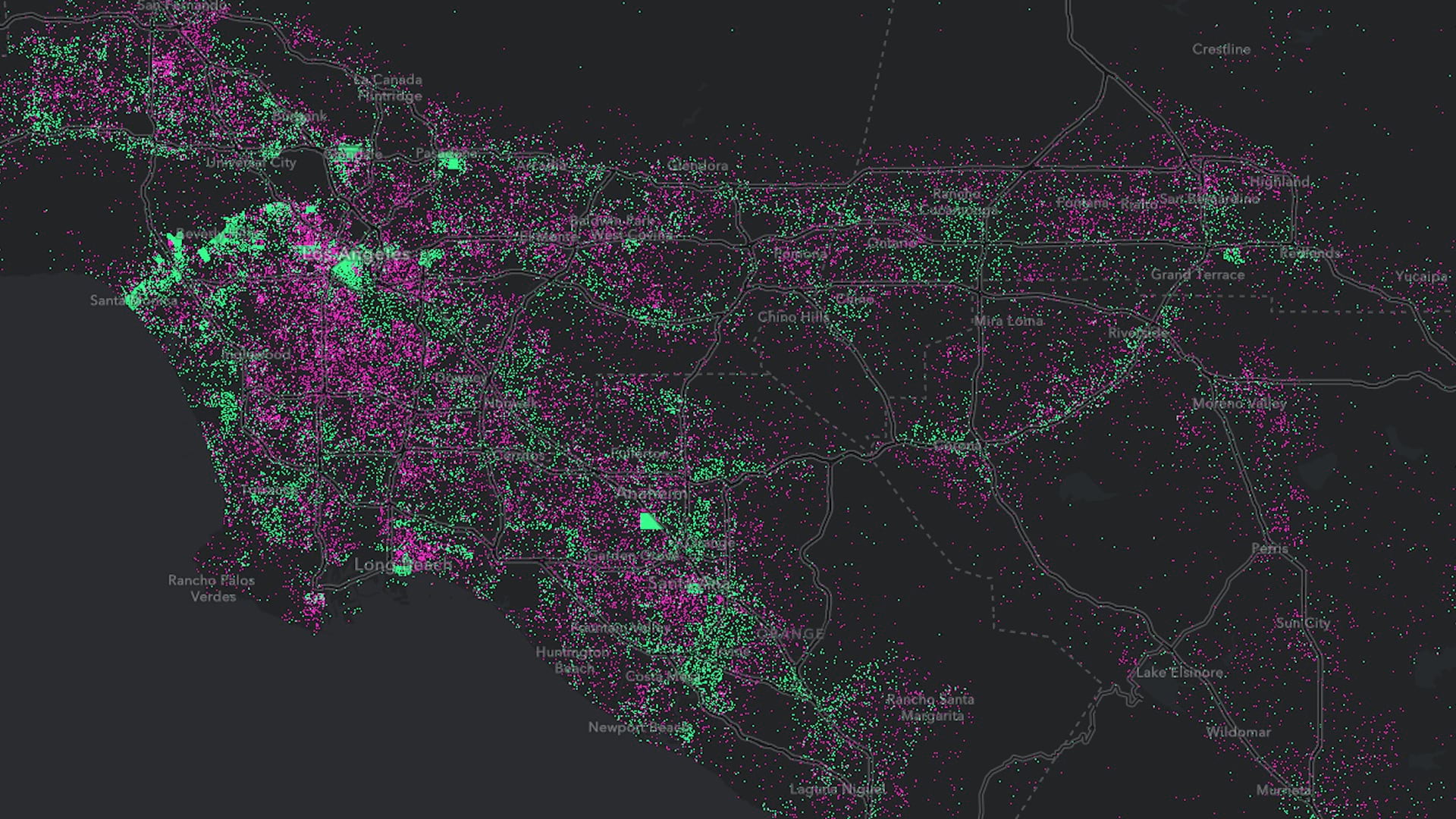 Visualizing change with dot density