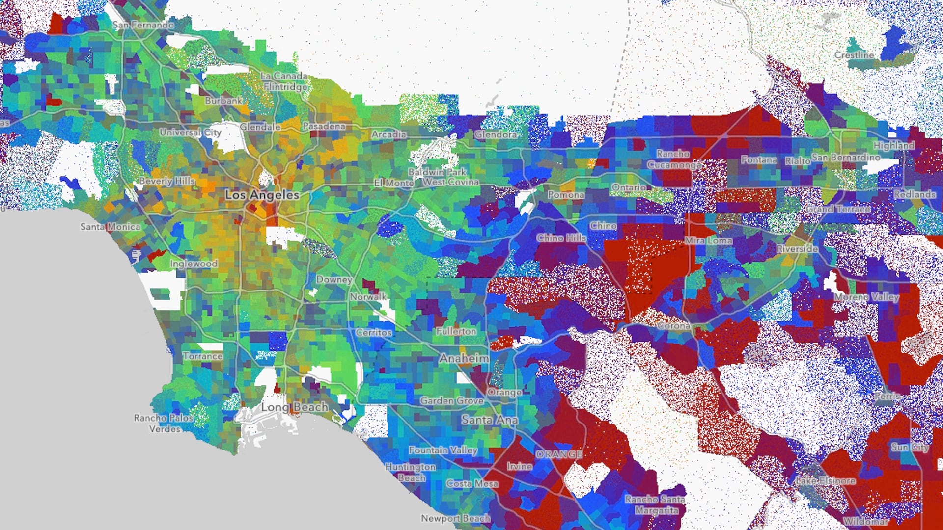 Visualizing growth with dot density