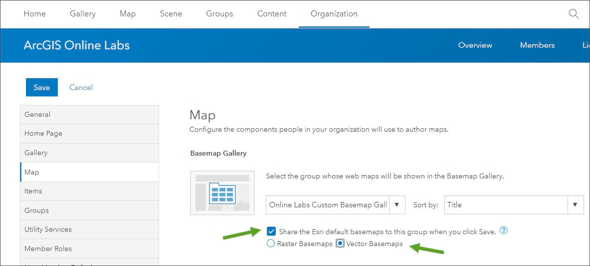 Use vector basemaps for your organization