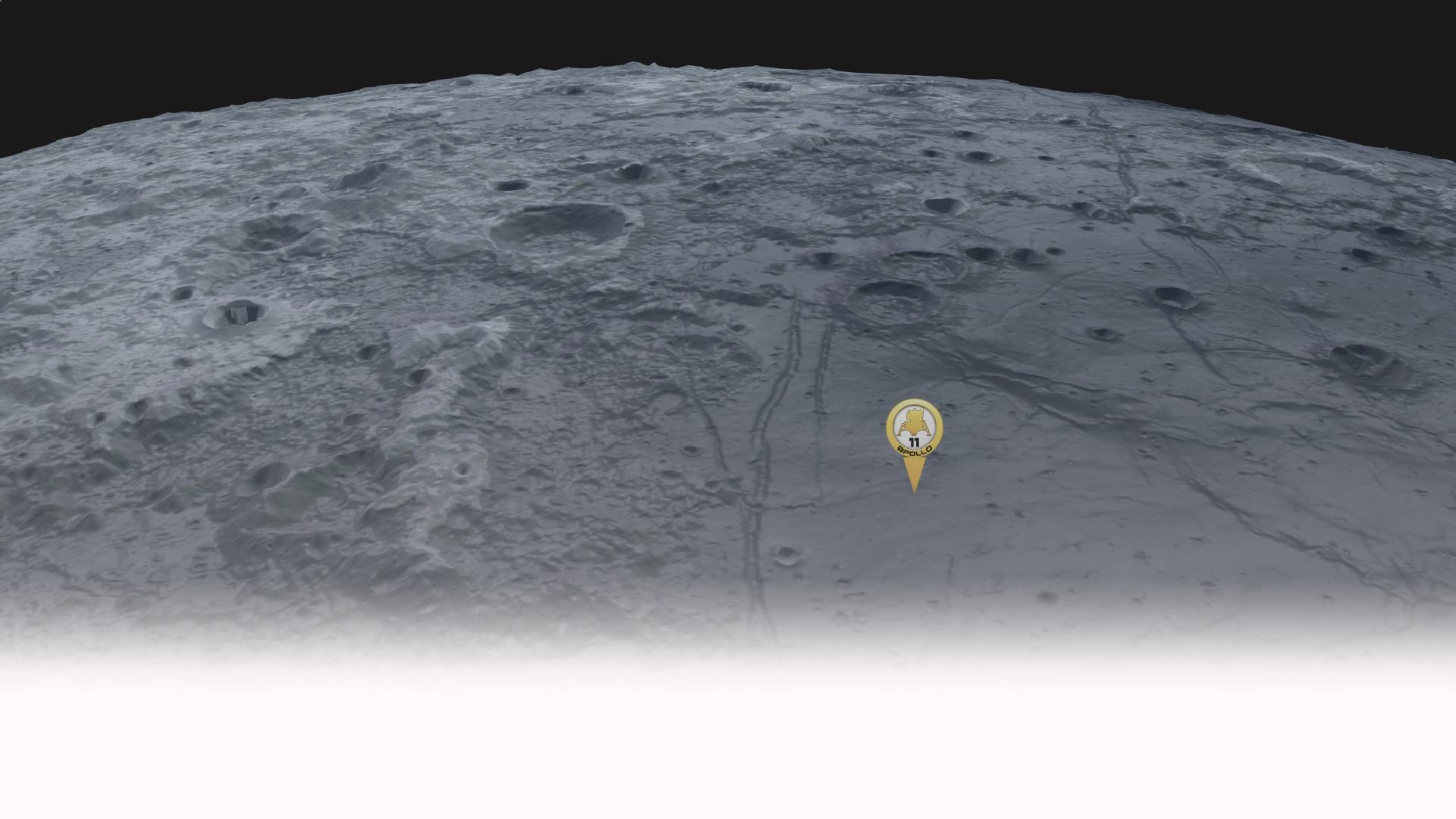 Neil Armstrong Moon Map