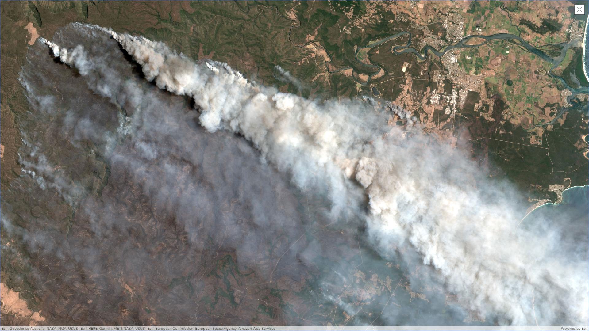 Use ArcGIS Living Atlas to view Australia fires