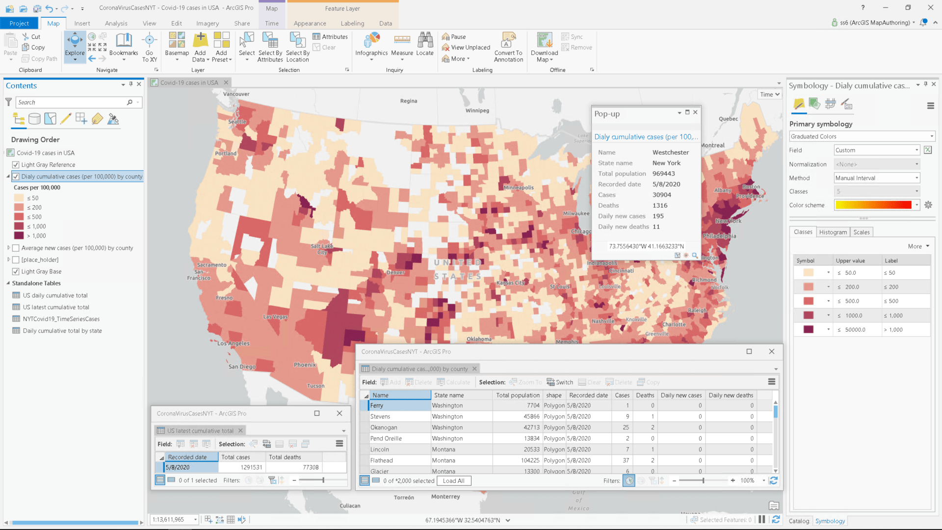 Working and sharing the latest from a live data in ArcGIS Pro