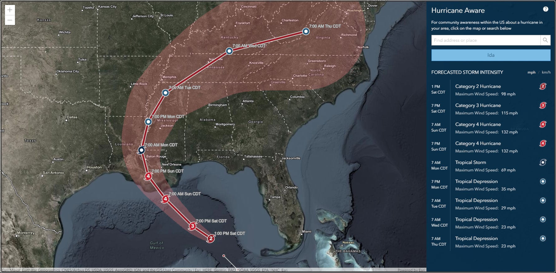 Map in a Minute: Map a Hurricane Using ArcGIS Online and ArcGIS Living ...