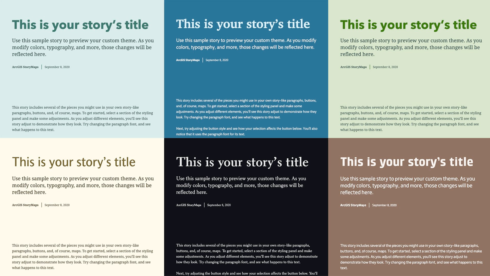 Tips on using the ArcGIS StoryMaps theme builder