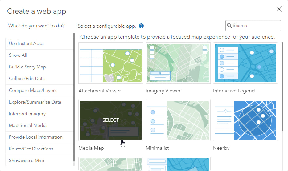Use Swipe in Media Map