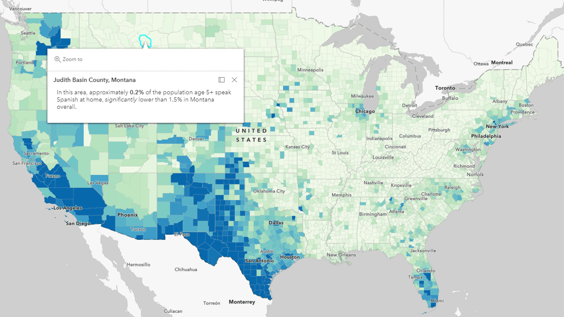 Show significant differences between two American Community Survey ...