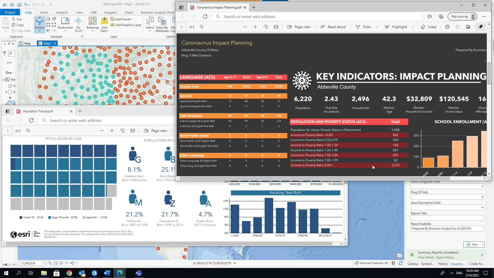 Learn how to create batch infographics in Business Analyst Pro