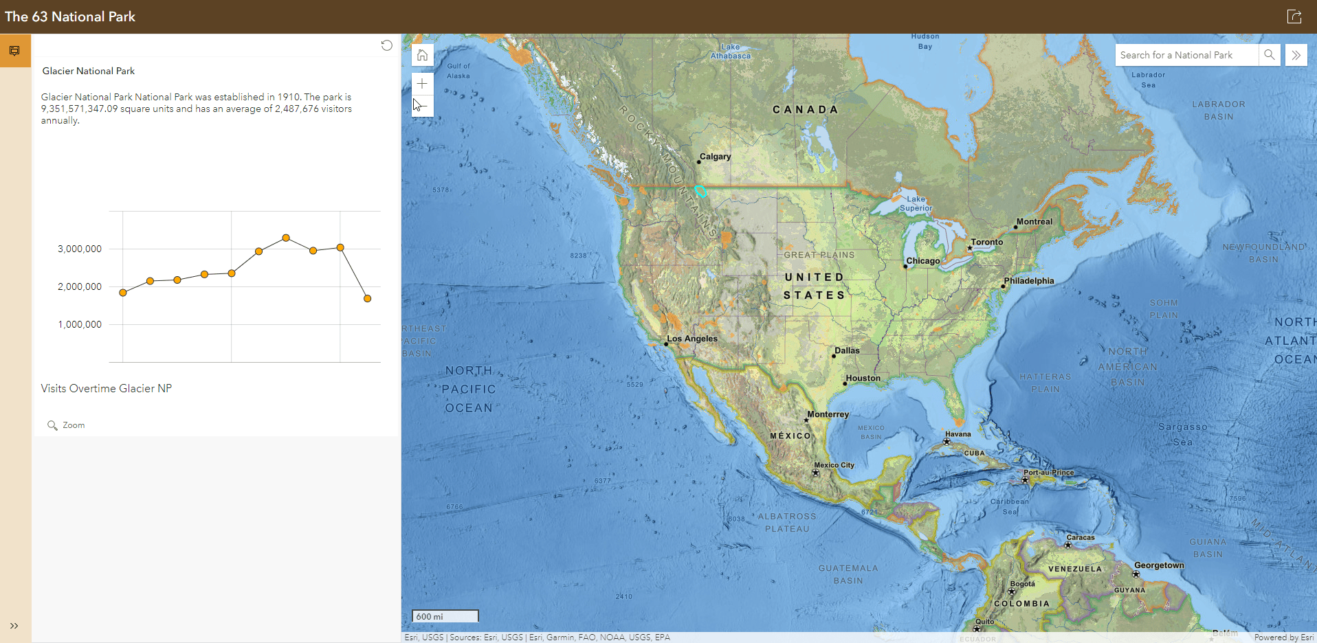 Same Data, Different Stories: Instant Apps Showcasing National Parks