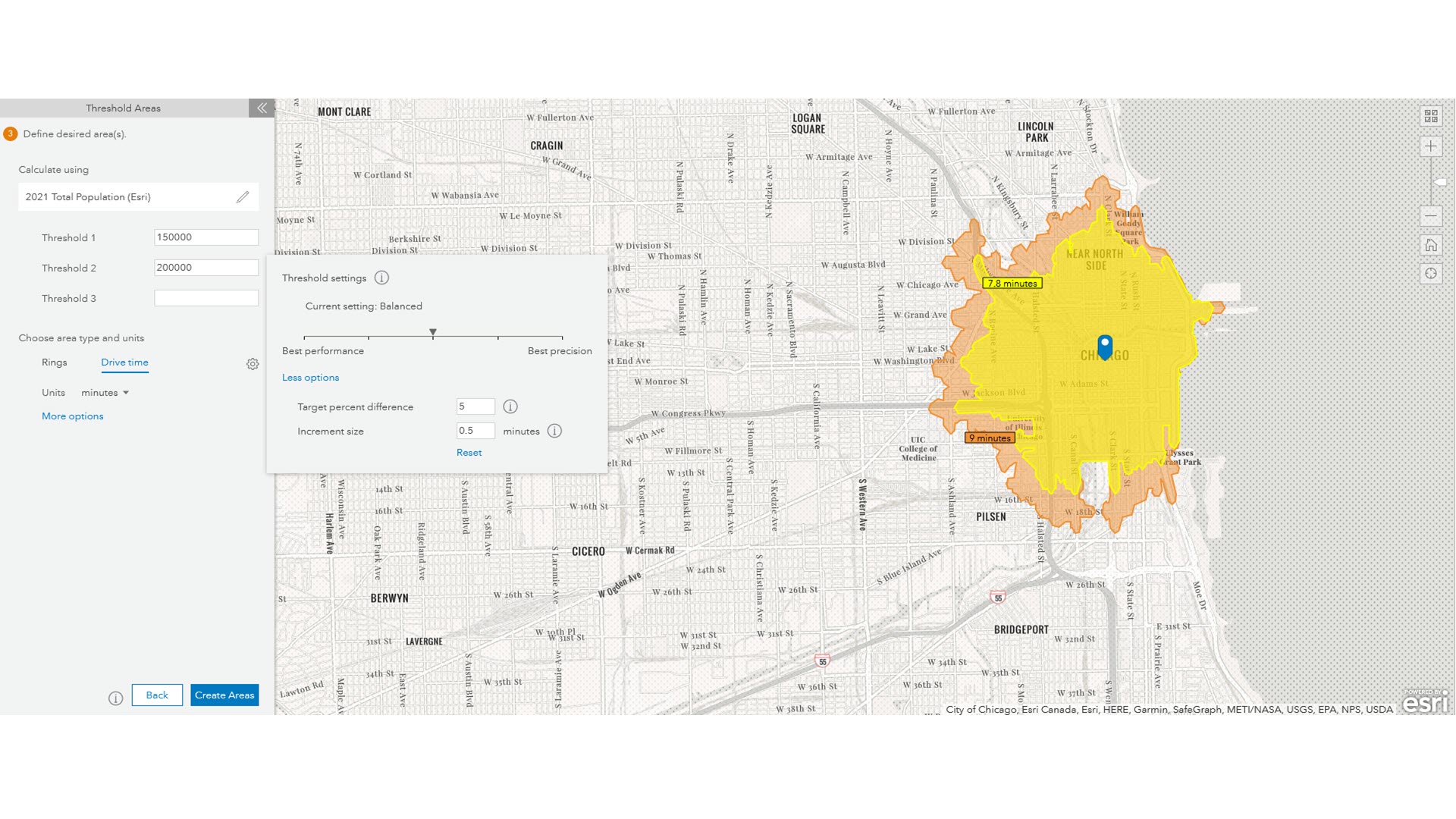 How to fine-tune your threshold areas in ArcGIS Business Analyst