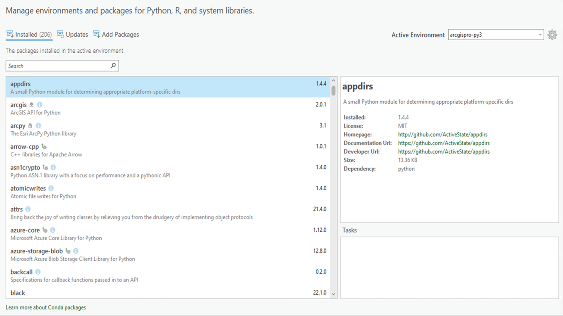 The All New Package & Environment Manager for ArcGIS Pro