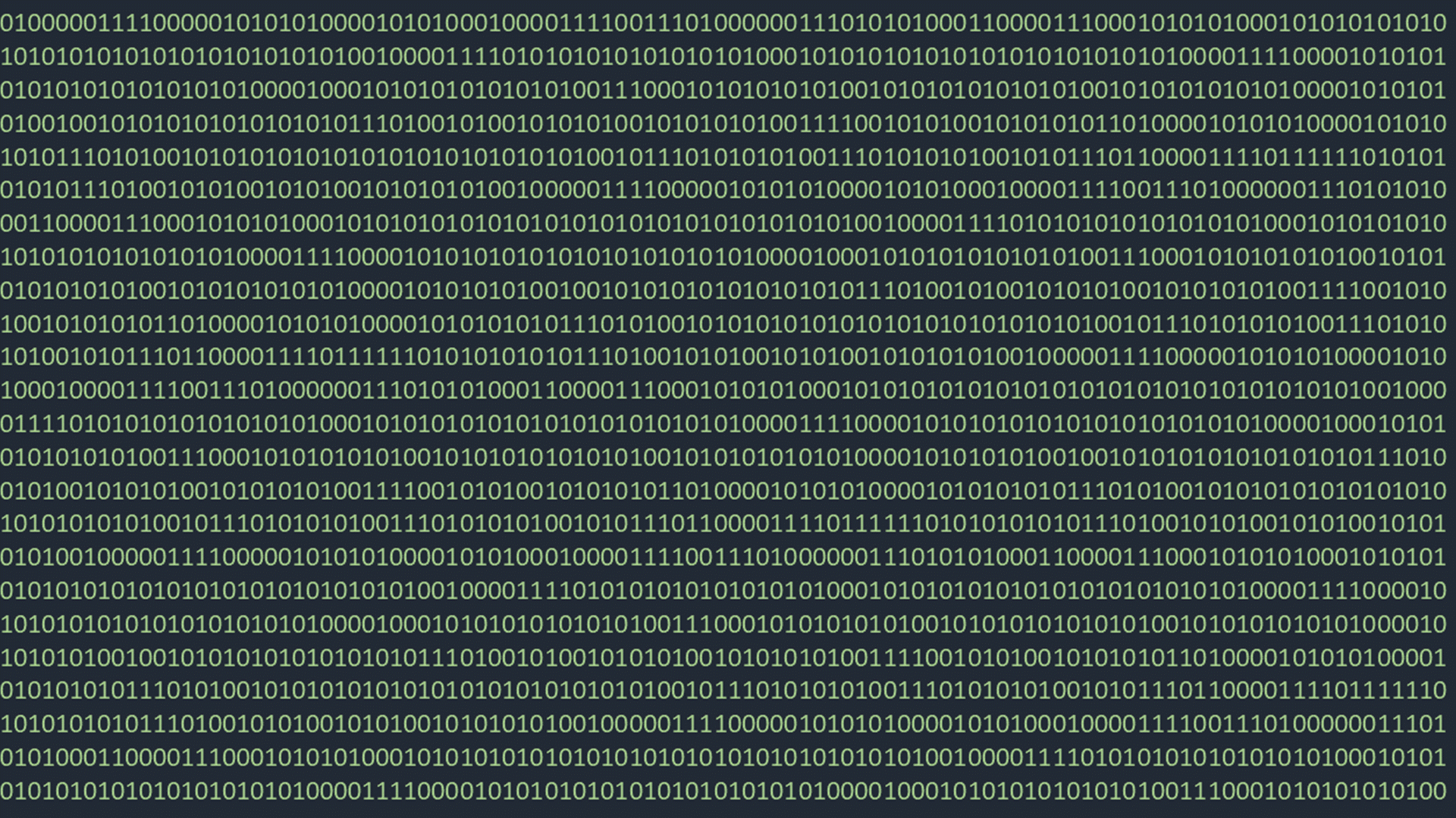 The beauty of binary data