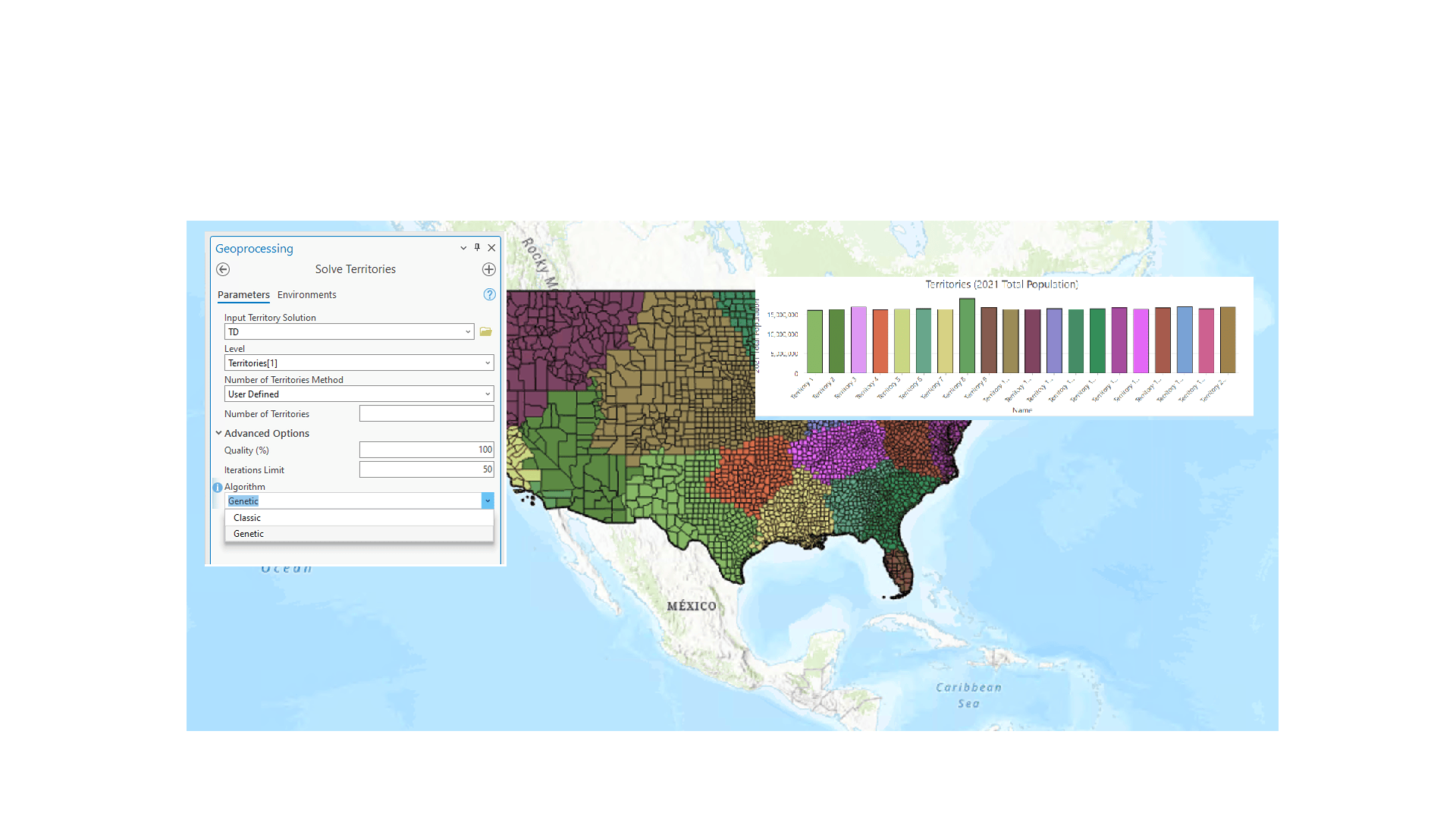 Solve territories using a genetic algorithm