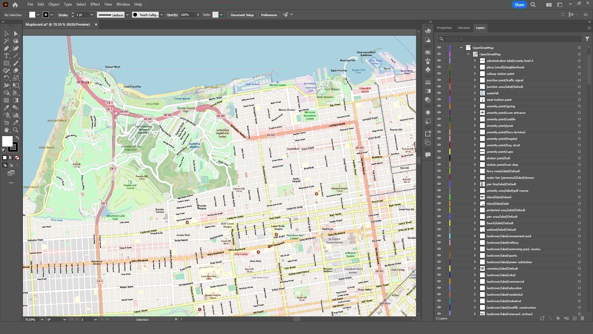 How to use OpenStreetMap in ArcGIS Maps for Adobe Creative Cloud