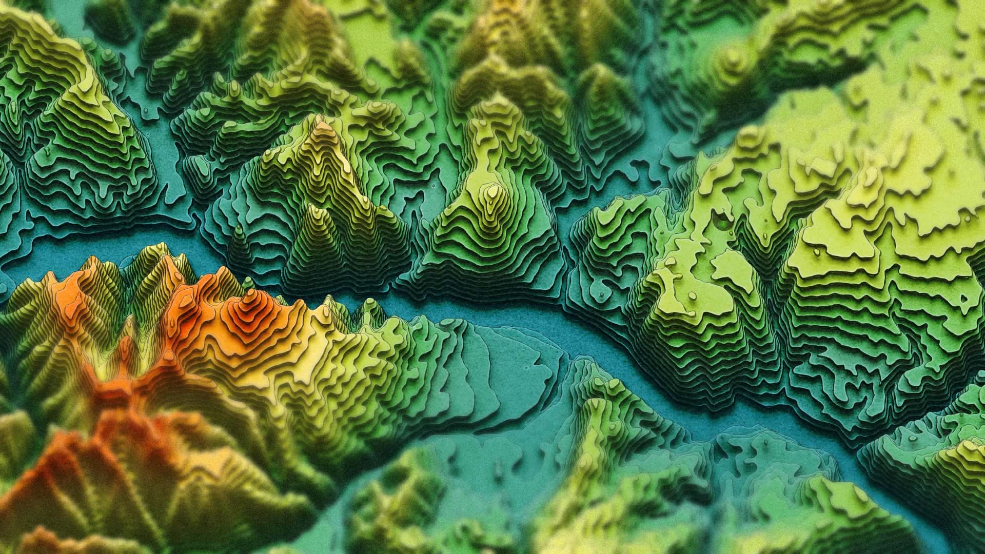 Make this AI-inspired topo landscape please