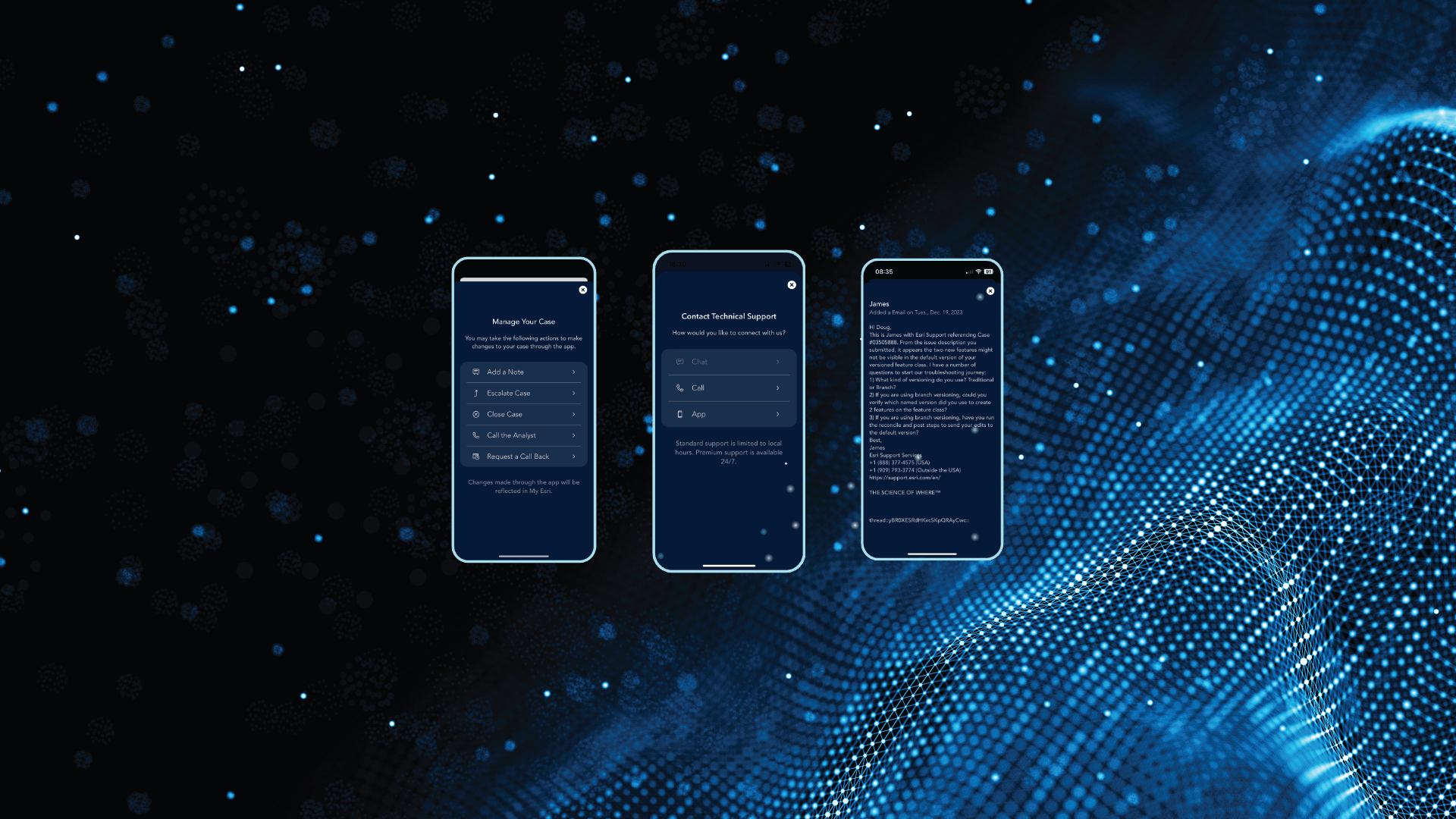 Improved Esri Support Case Logging and Management
