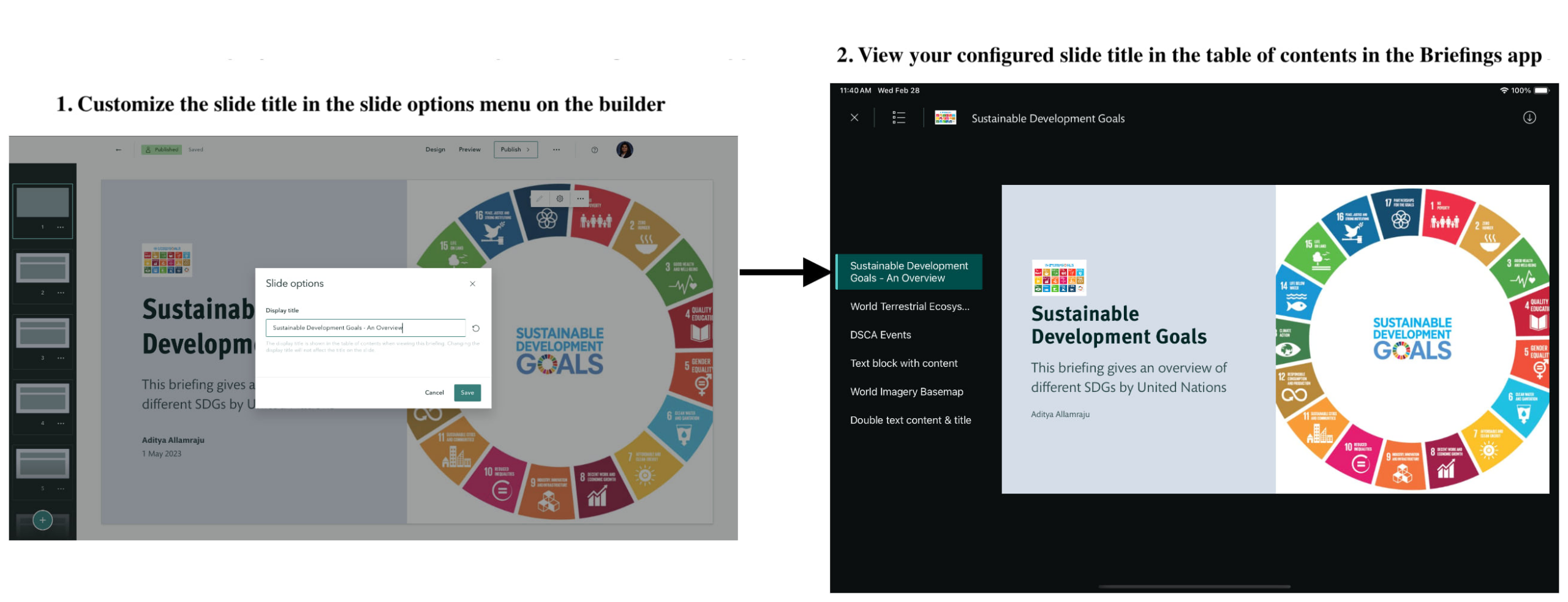 What’s New in the ArcGIS StoryMaps Briefings App (February 2024)