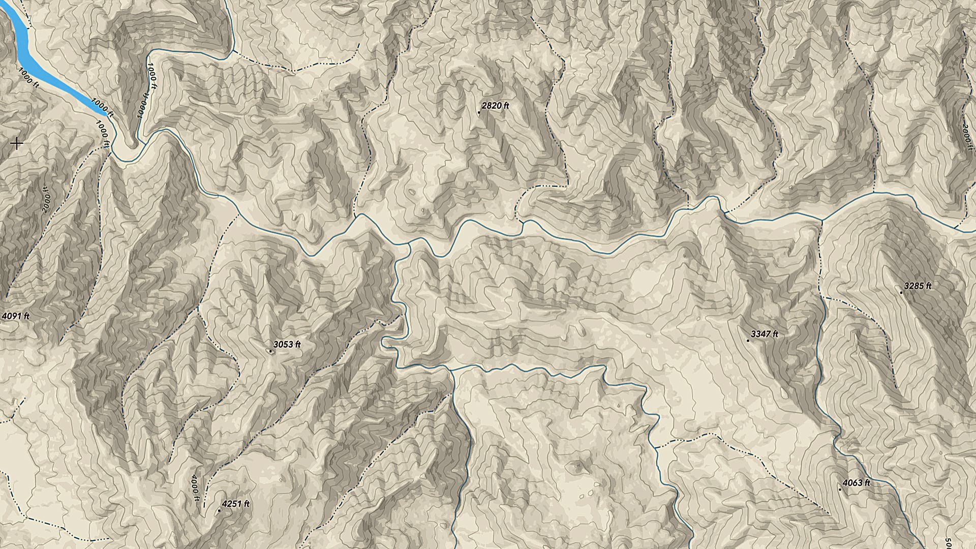 Editable Hillshade and Contours