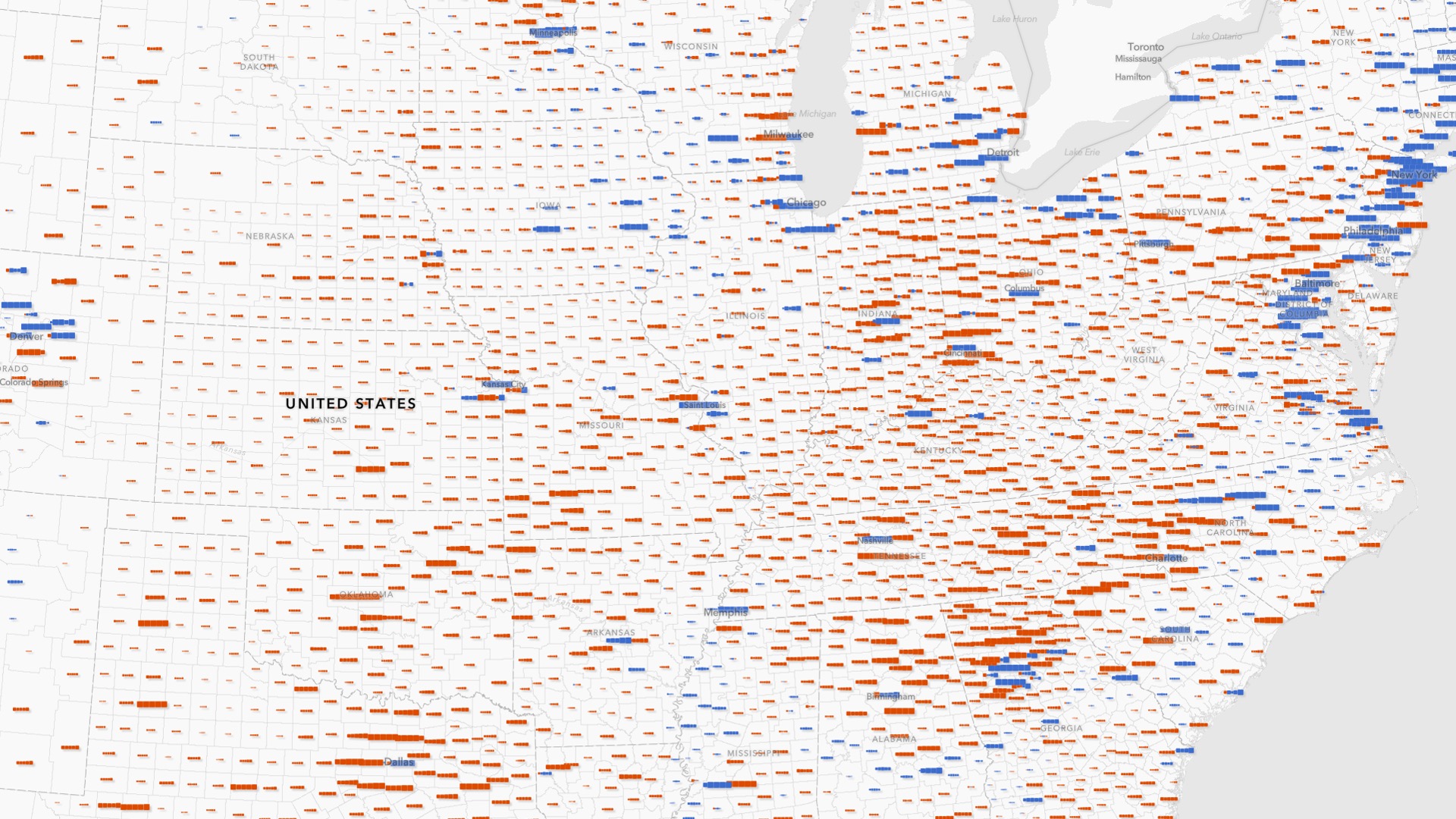 Visualize voting trends in 20 years’ worth of U.S. election data