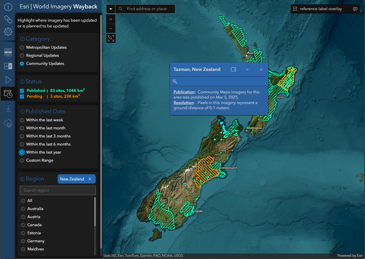 World Imagery Wayback - 2025 Enhancements