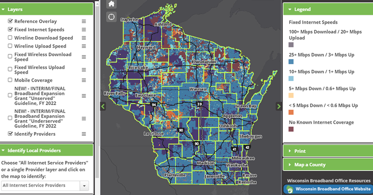 Assessing the Digital Divide in Wisconsin with Accessibility ...