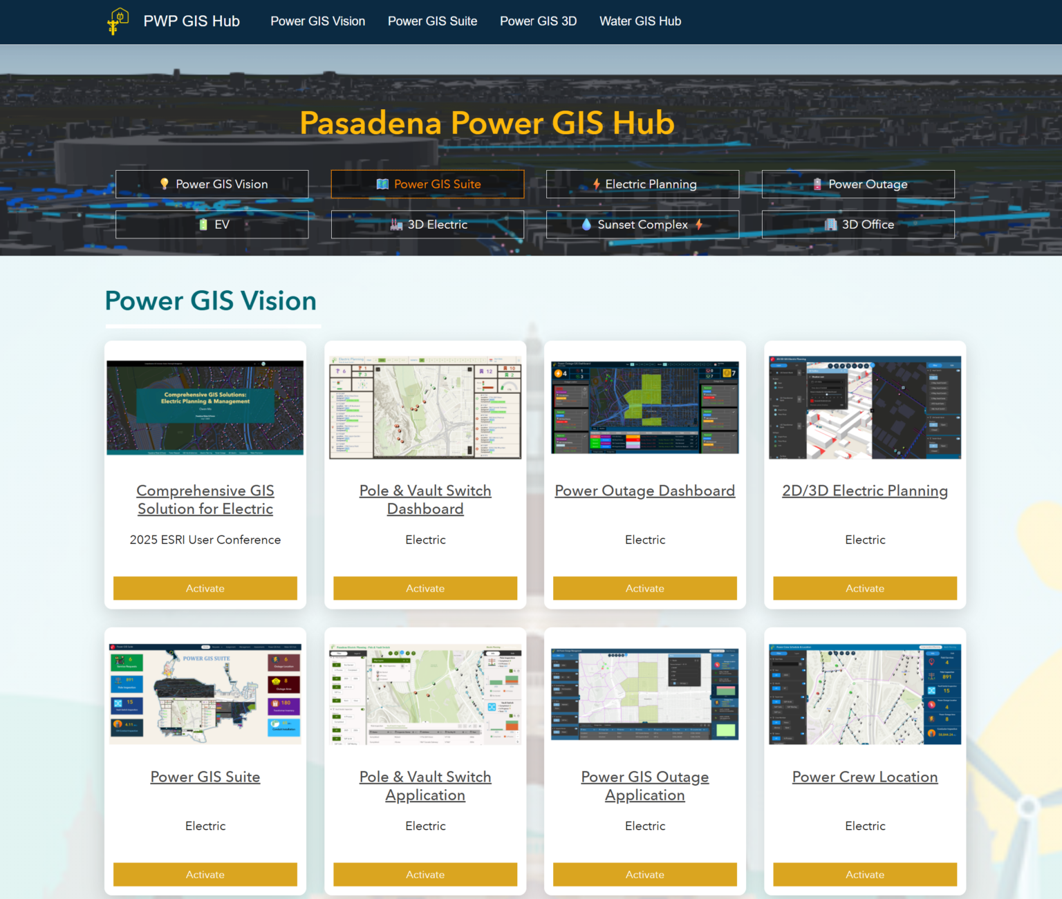 GIS Vision: Comprehensive GIS Solutions for Pasadena Power