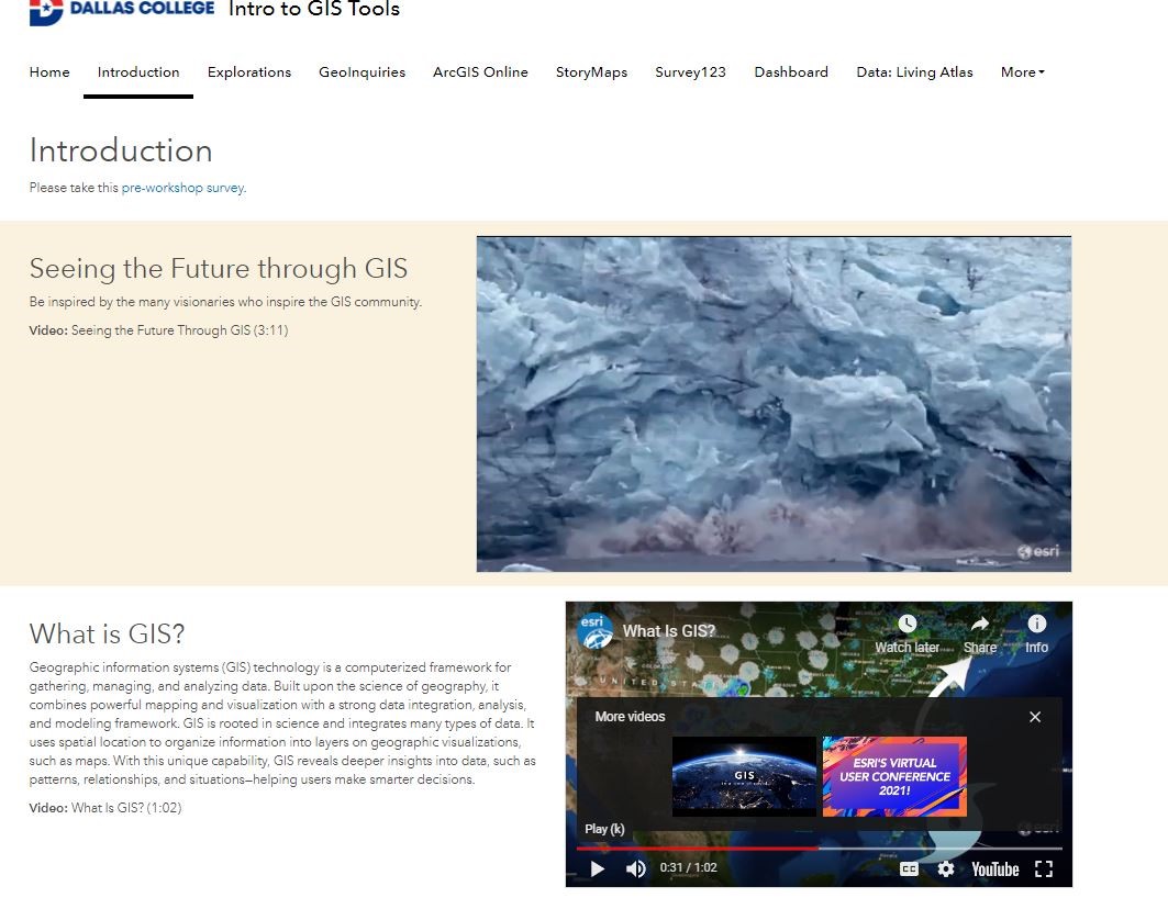 ArcGIS Hub Supports % GIS Education for University Students and Faculty