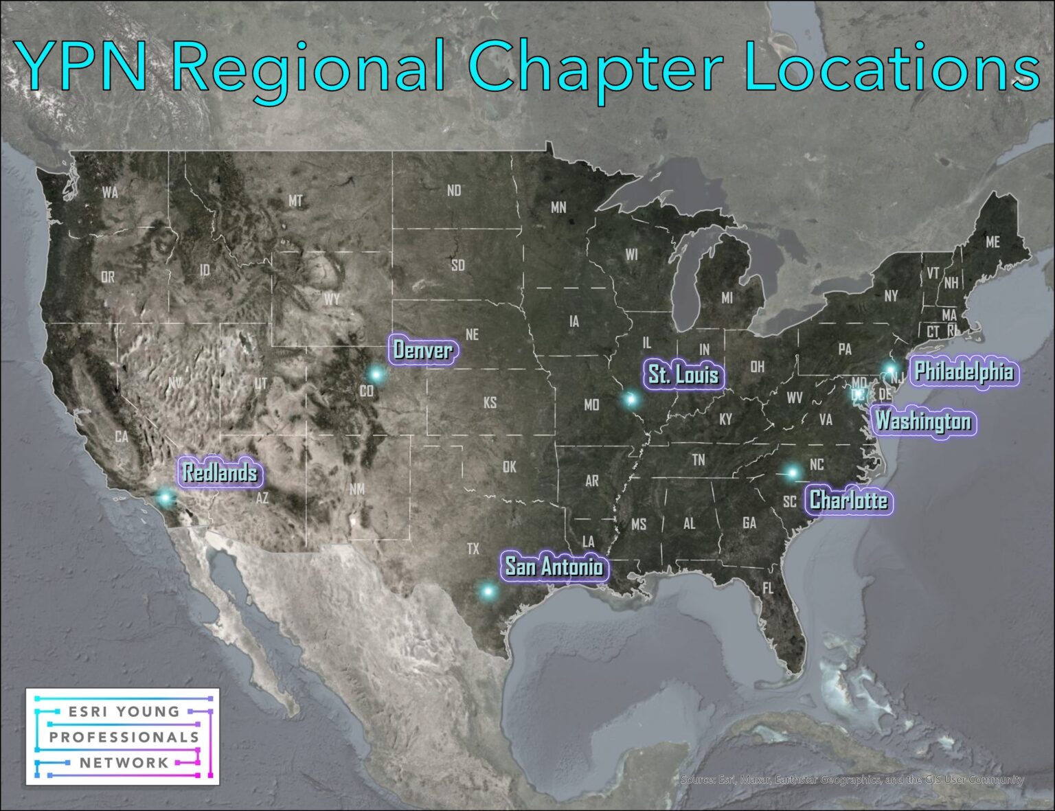 Esri YPN Announces 7 New Regional Chapters