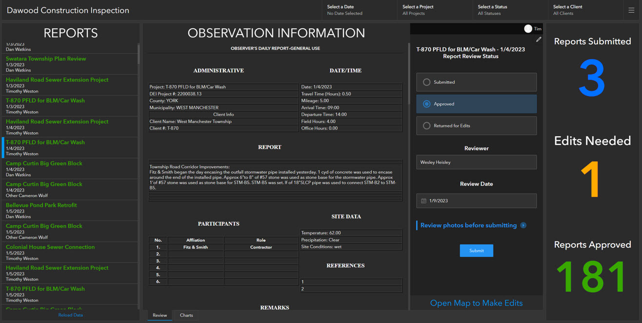 GIS Solutions Fuels Paperless Construction Inspections
