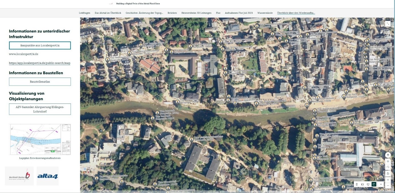 Building a Digital Twin of the Ahr Valley Flood Zone