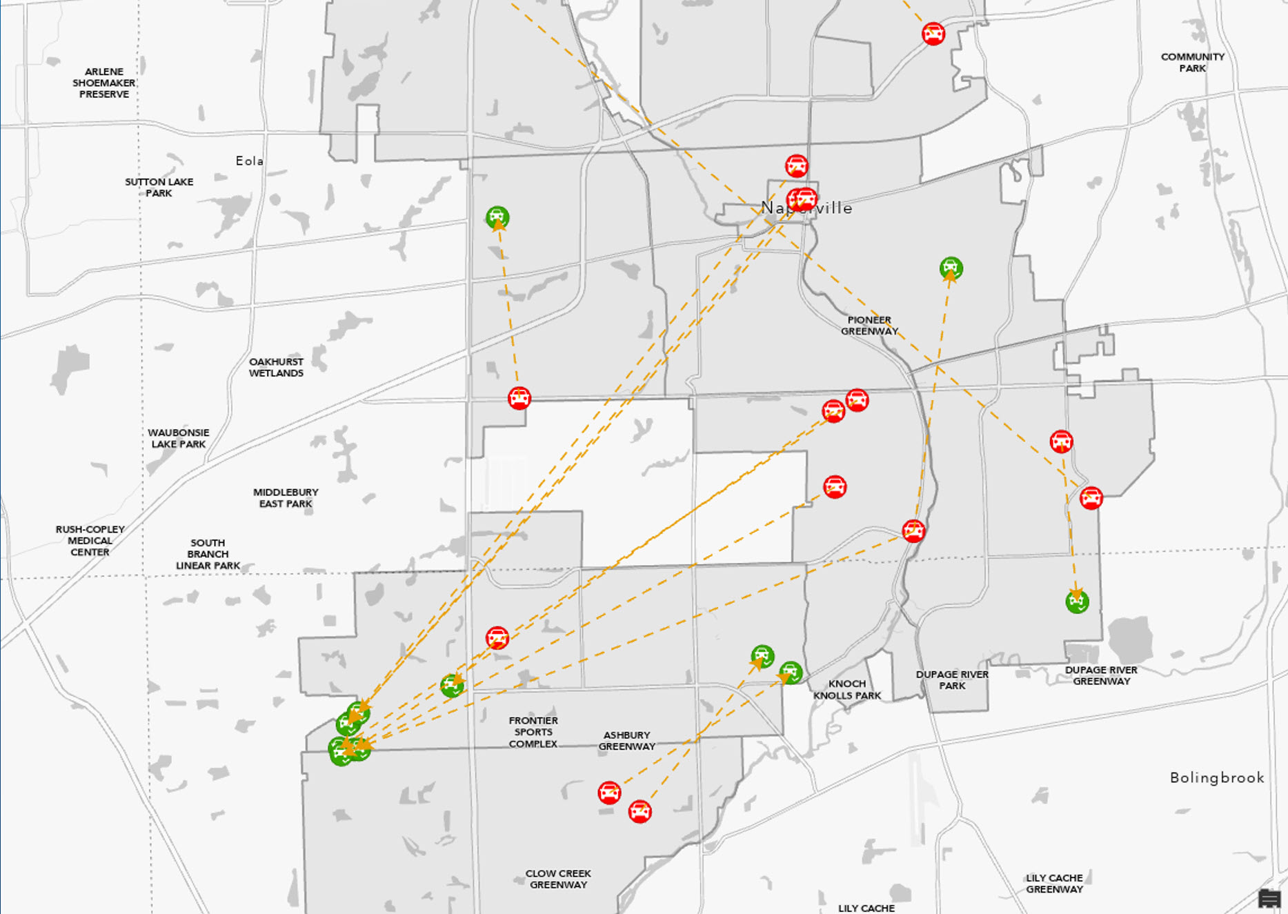 Using Link Analysis and Buffers to Support Criminal Investigations