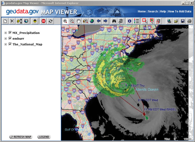 ArcNews Fall 2003 Issue -- Riders on the Storm